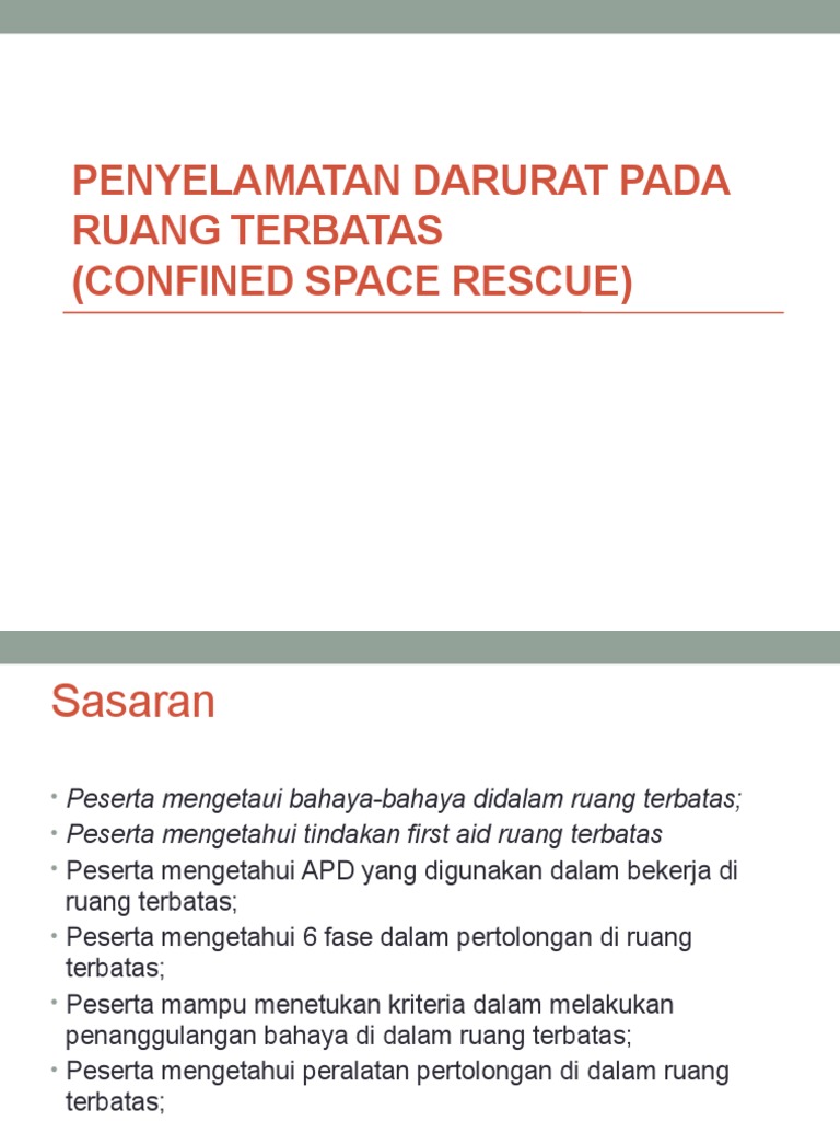 Penyelamatan di Ruang Terbatas | PDF