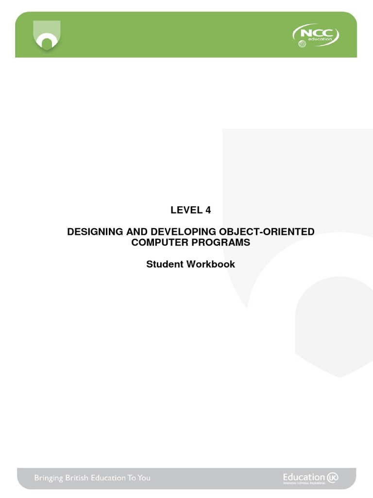 DDOOCP Student Workbook v1.0 | PDF | Class (Computer Programming) | Method (Computer Programming)