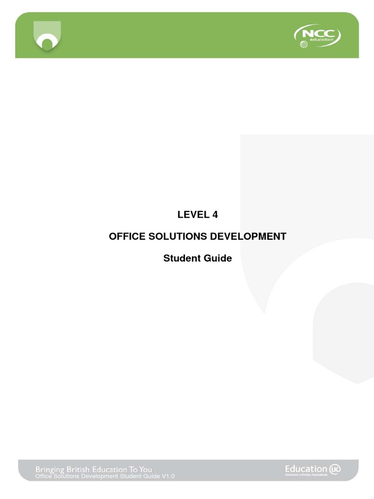 Office Solutions Development Student Guide V1.0 | PDF | Microsoft Excel ...