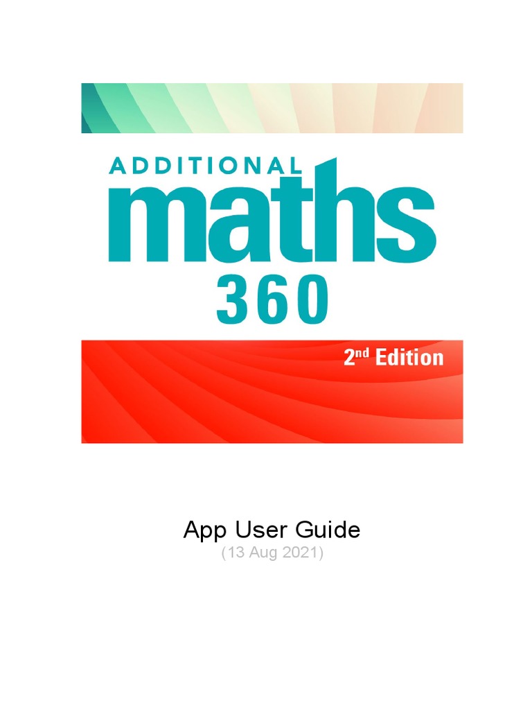 Additional Mathematics 360 | PDF | Online And Offline | Ios