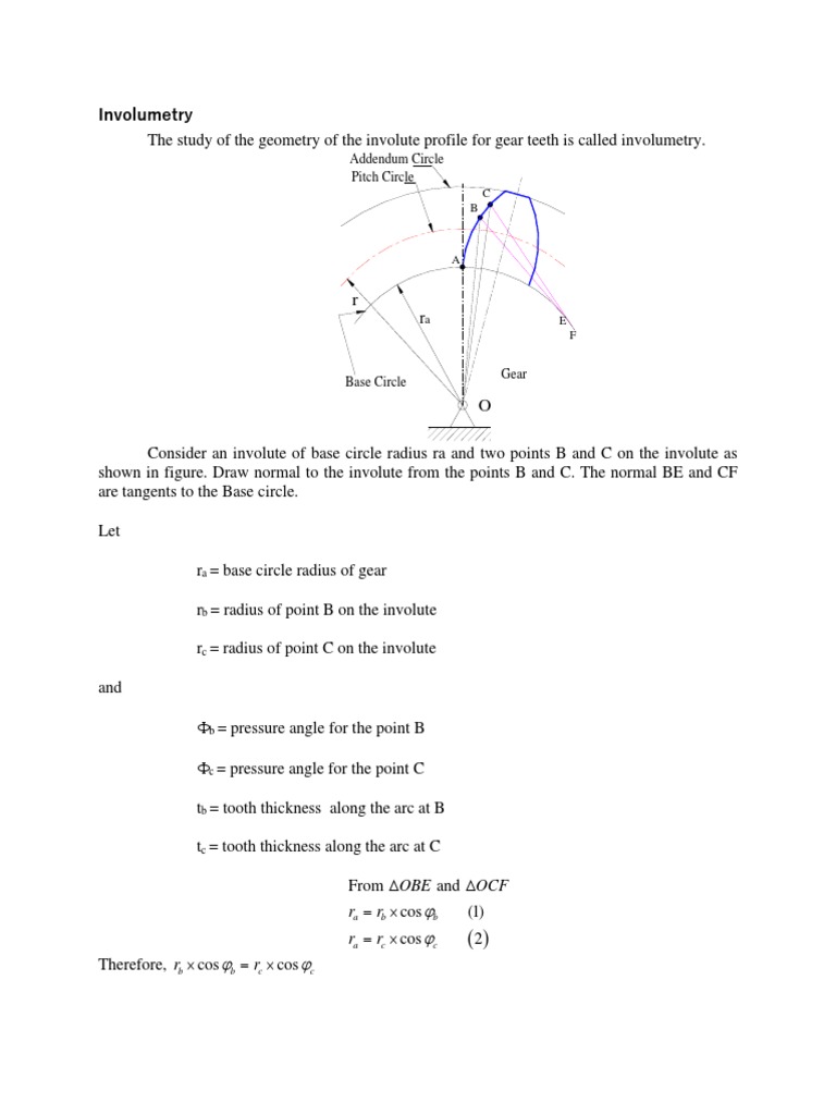 Involumetry and Gear Backlash Analysis | PDF | Gear | Mechanics