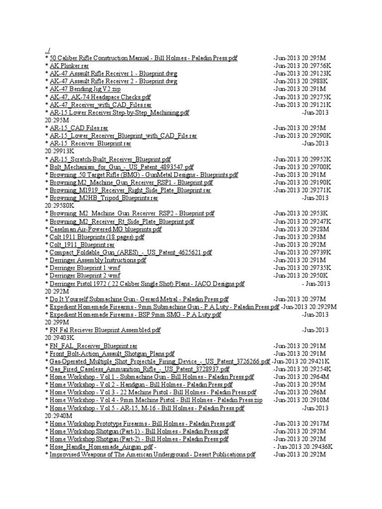 Build blueprints for guns | PDF | Pistol | Firearms