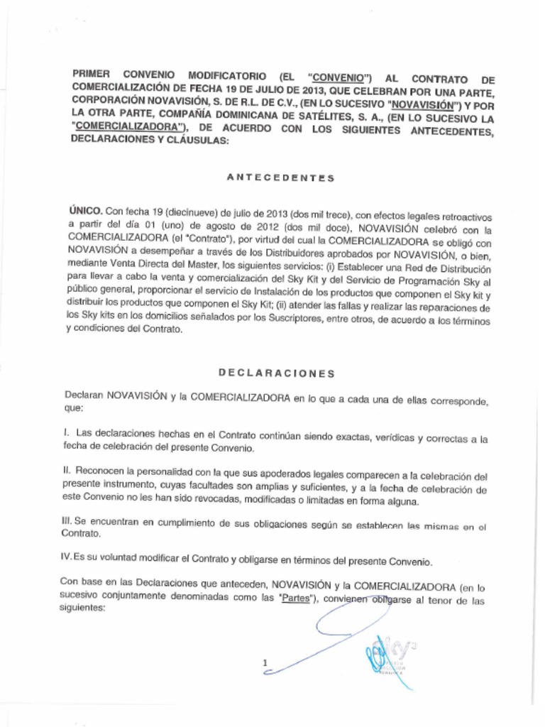 Convenio Modificatorio Master | PDF