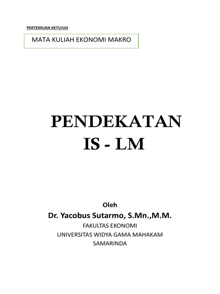 Pendekatan Is LM | PDF