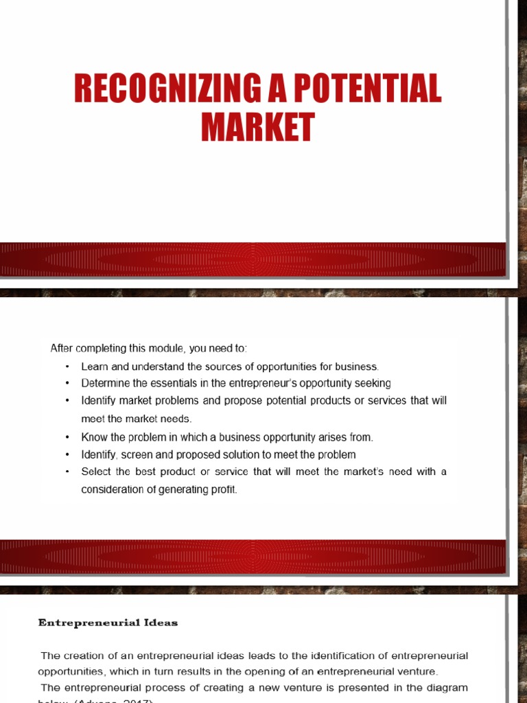 Recognizing Potential Market | PDF | Career & Growth