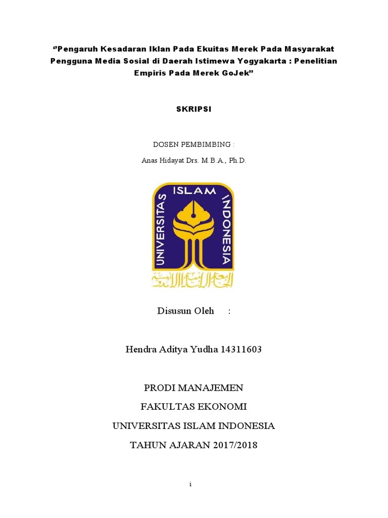 Skripsi Sudah Jadi Lengkap Print | PDF