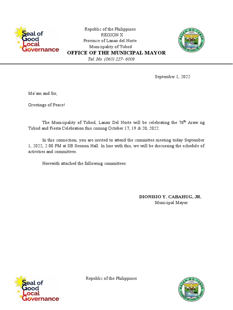 Letters For Committee | PDF