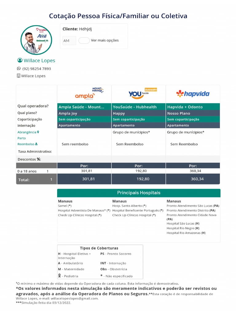 Cotacao PF HDHJDJ 03 - 12 | PDF