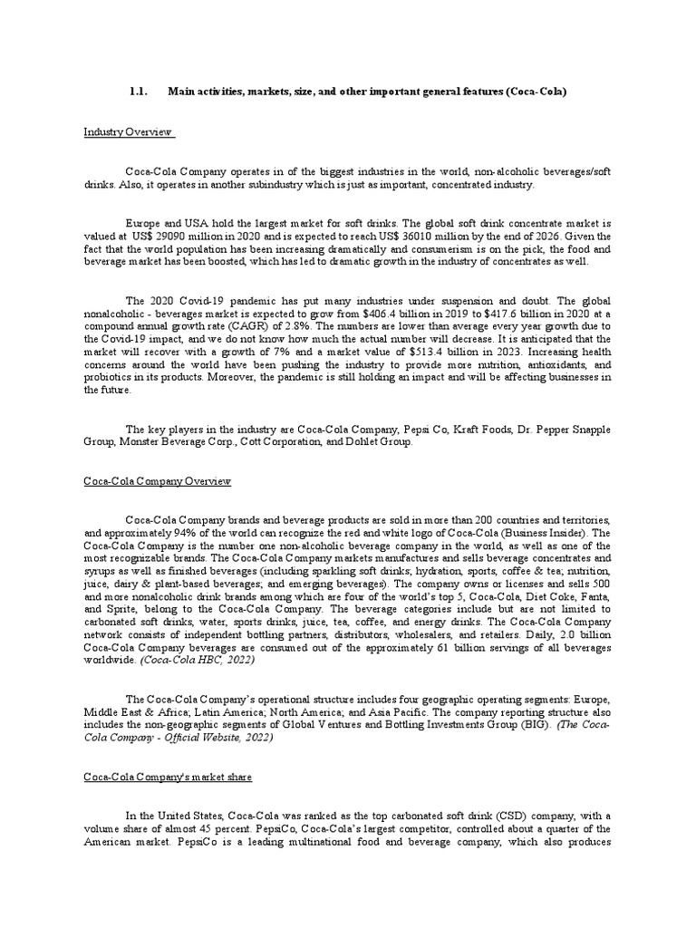 Coca Cola Pdf