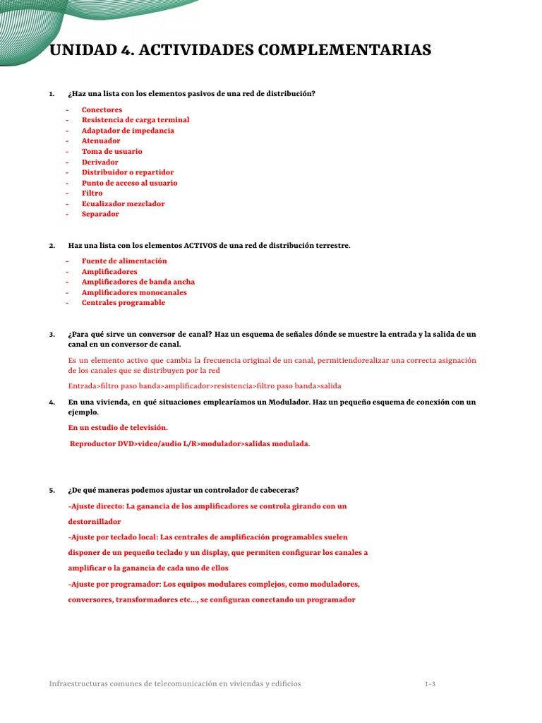 U4 - Actividades - ICT | PDF | Filtro electronico | Fuente de alimentación
