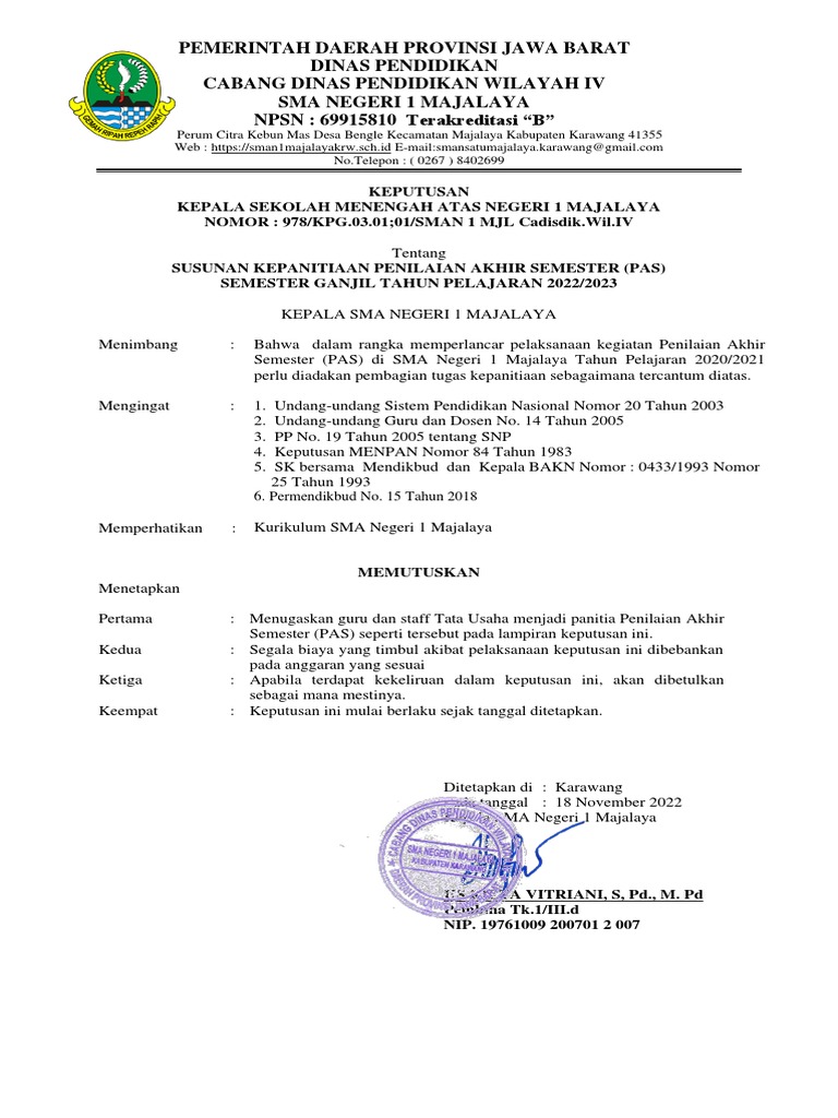 SK Pas 2022-2023 | PDF