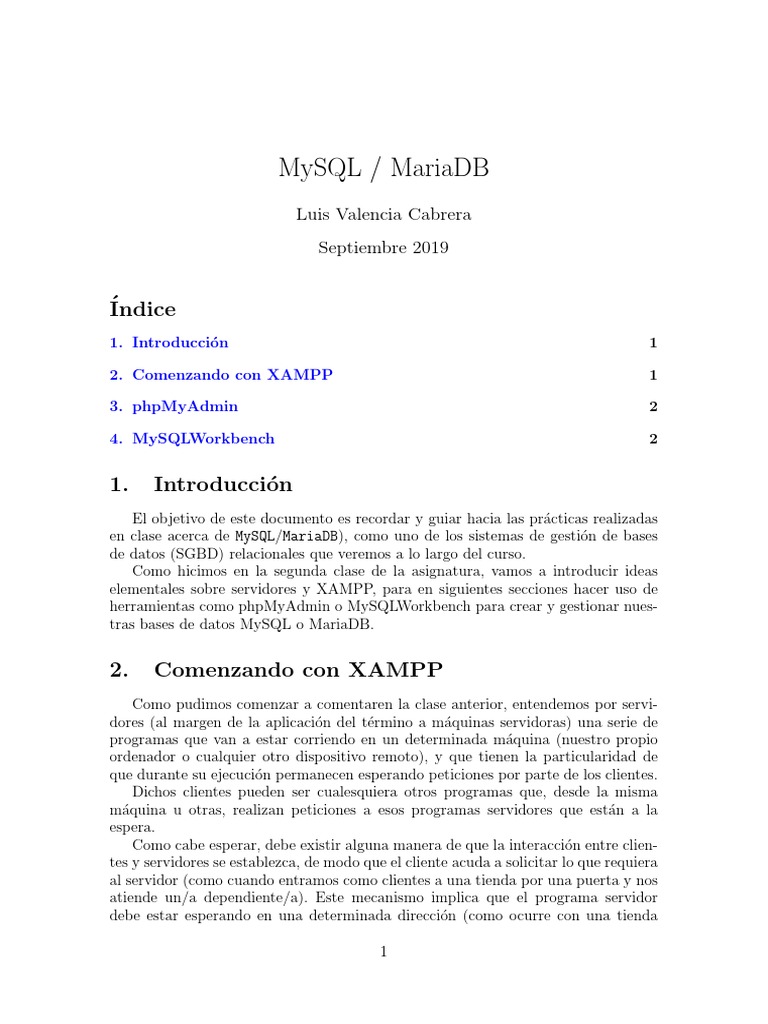 Mysql | PDF | Mi sql | Servidor web
