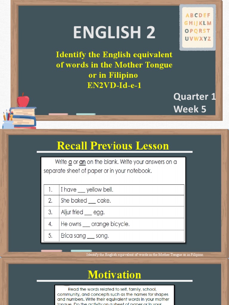 Q1W5 English2 | PDF | English Language | Word