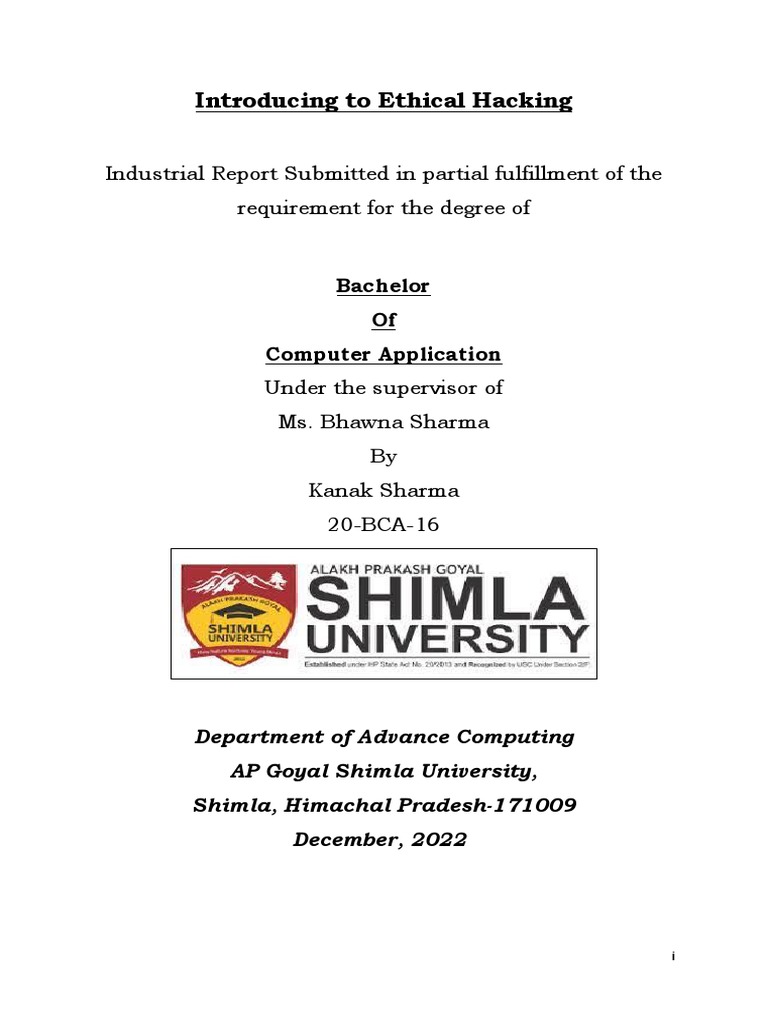 Intro To Ethical Hacking Pdf Security Hacker White Hat Computer Security