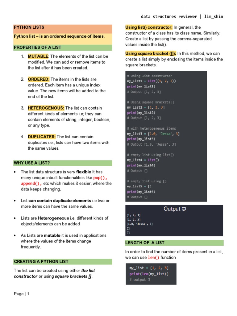 Data Struc Reviewer Lim | PDF | Constructor (Object Oriented ...