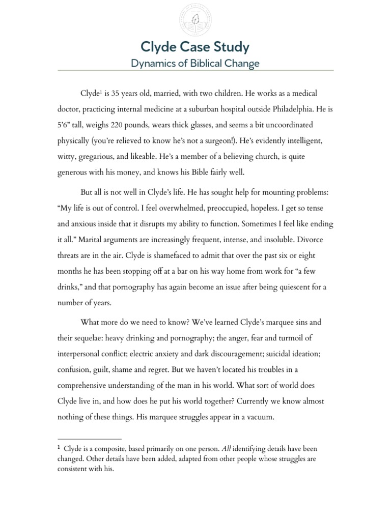 Clyde Case Study | PDF | Psychology