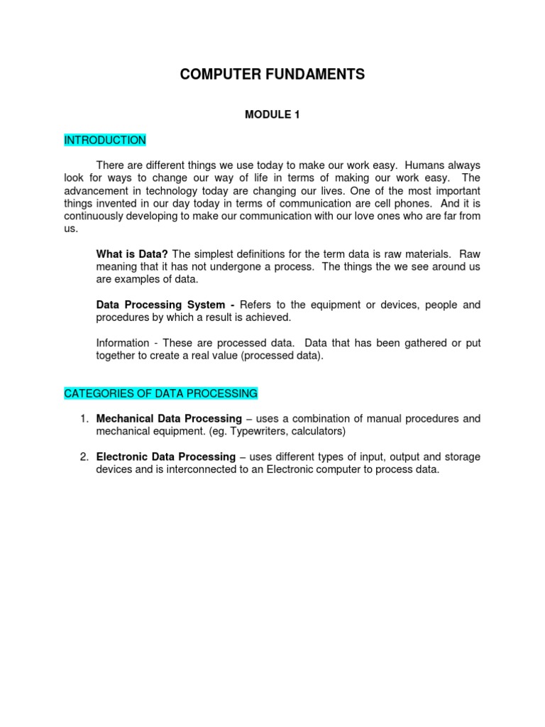 COMPUTER FUNDAMENTS Lecture | PDF | Random Access Memory | Usb