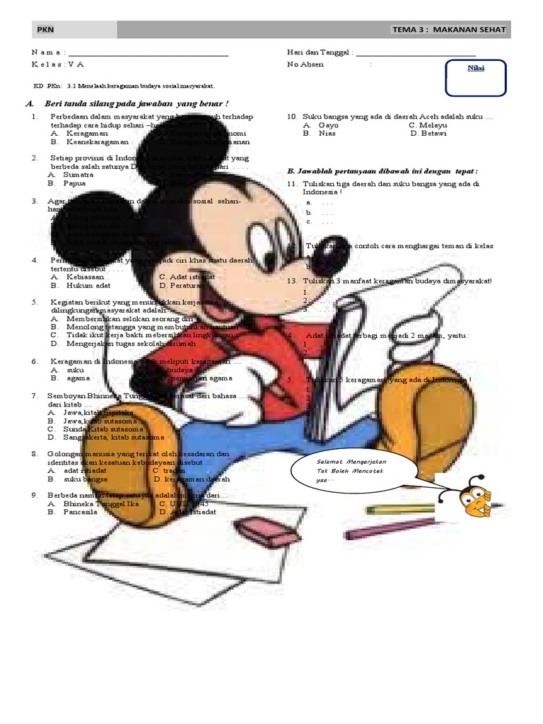 1.ULHAR Edisi Revisi Tema 3 PKN 2022 | PDF | Ilmu Sosial