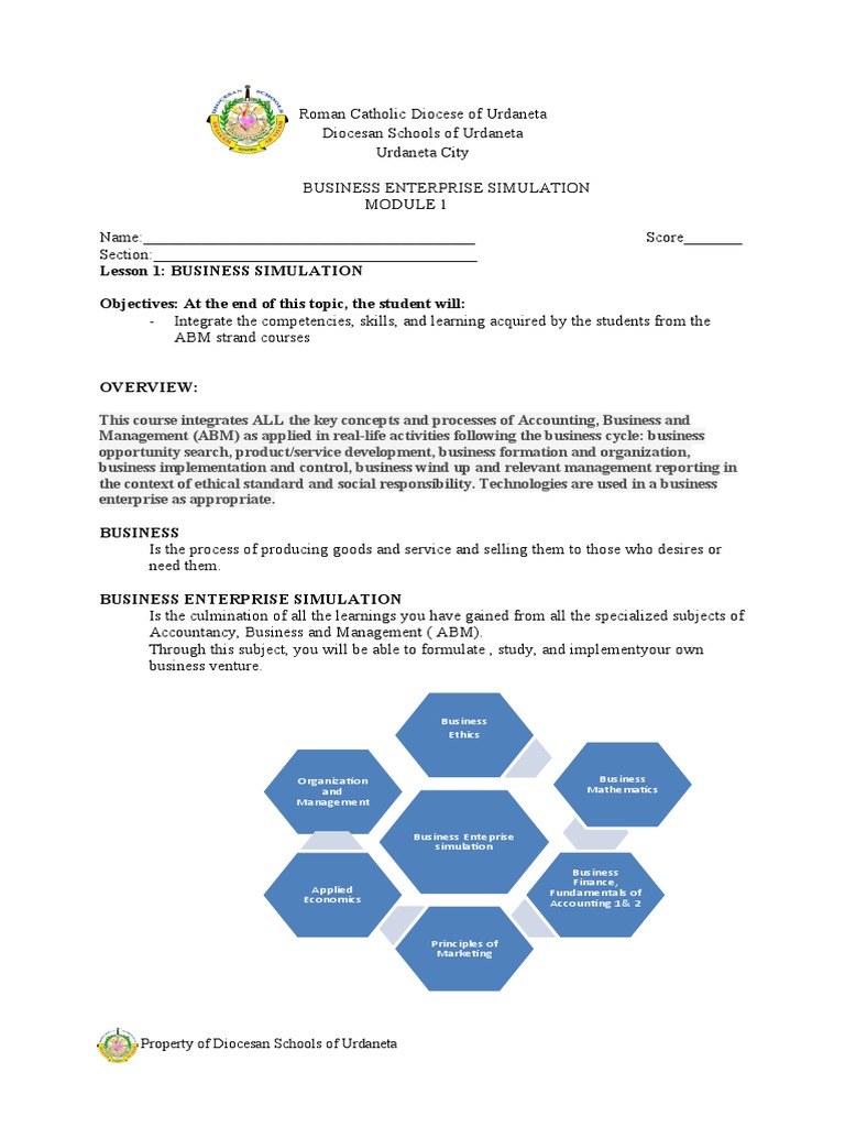 Business Enterprise Simulation Overview | PDF | Business | Simulation