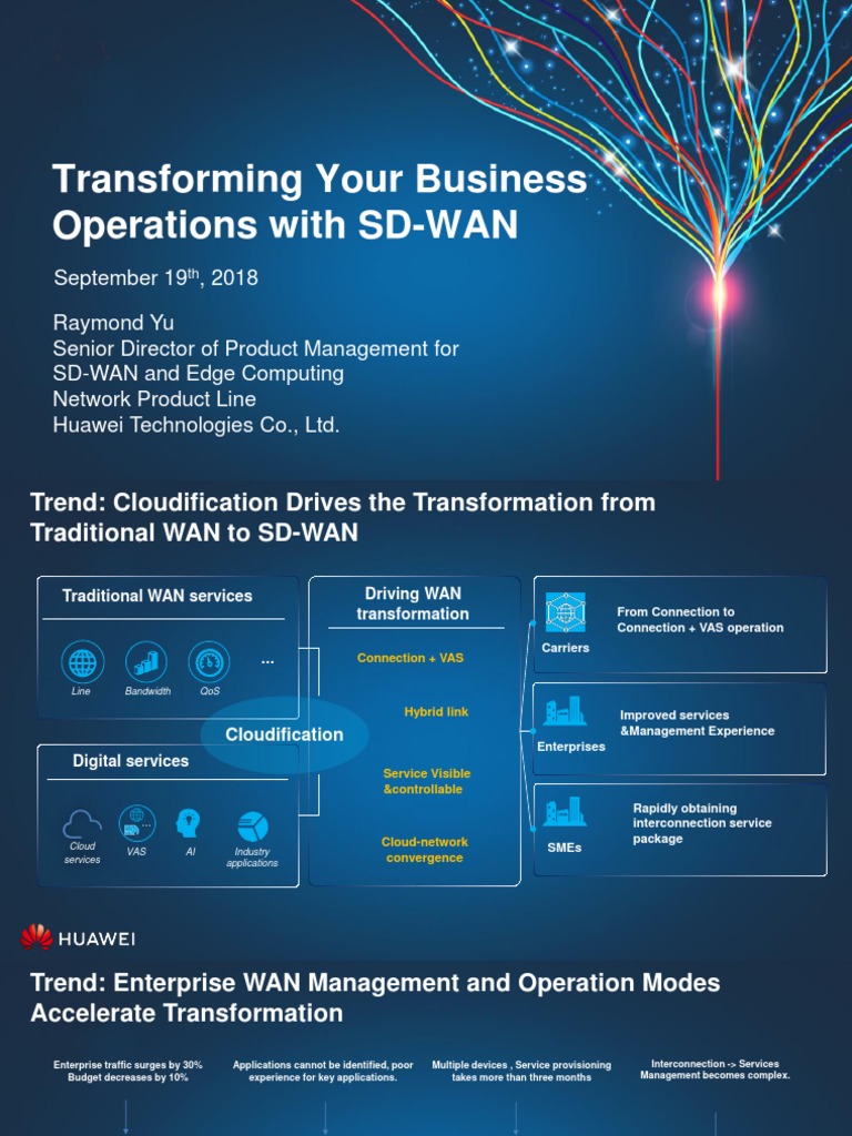 Huawei SD Wan Technologies | PDF | Cloud Computing | Computer Network