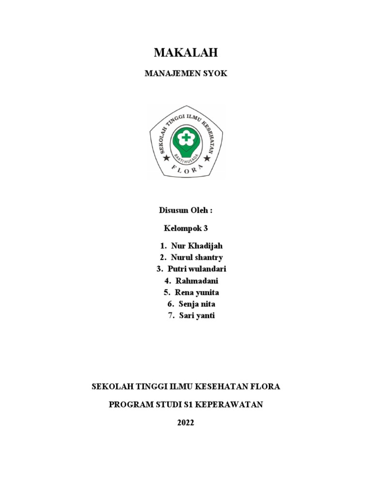 Makalah Management Syok (Kel 3) | PDF | Pengembangan Diri | Sains & Matematika