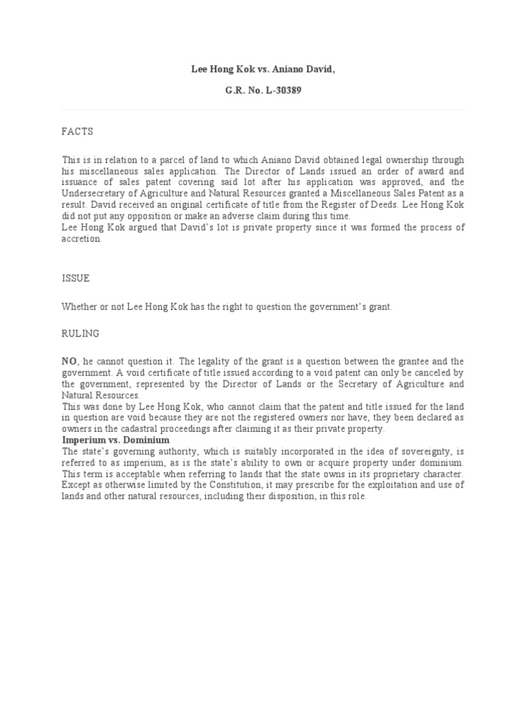 5.lee Hong Kok vs. Aniano David | PDF | Politics | Social Science