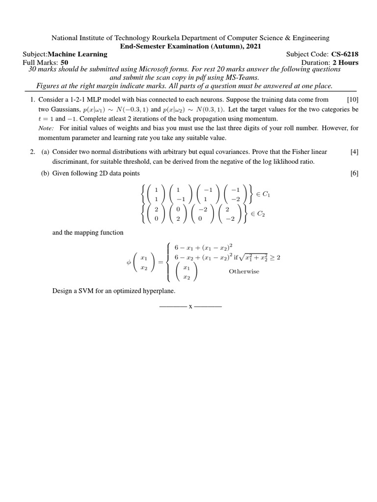 End Sem 21 22 | PDF | Computational Neuroscience | Cybernetics