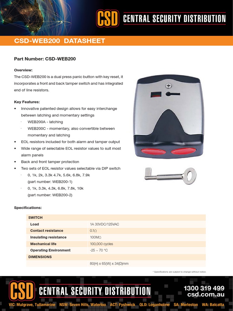 CSD-WEB200 Datasheet | PDF