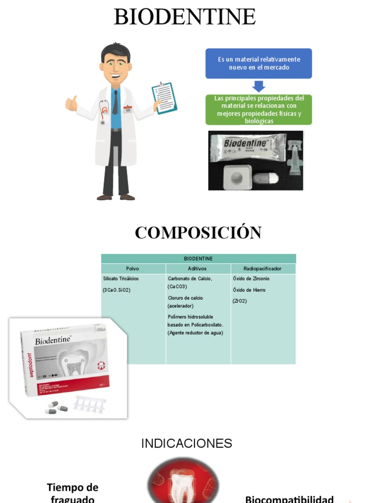 Biodentina: Composición y Uso en Endodoncia | PDF | Química | Materiales