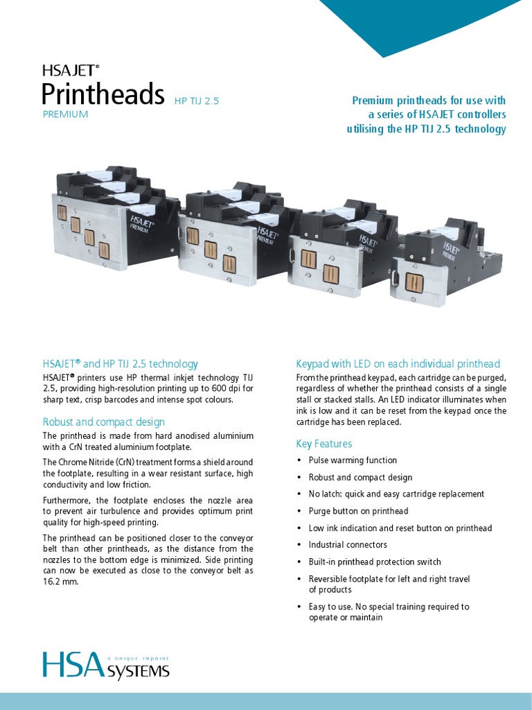 212-03en Hsajet Printheads Premium | PDF | Electrical Connector ...