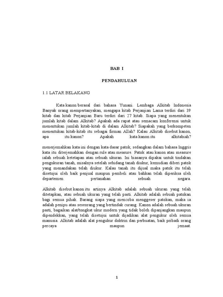 Kanon Alkitab dan Injil Markus | PDF