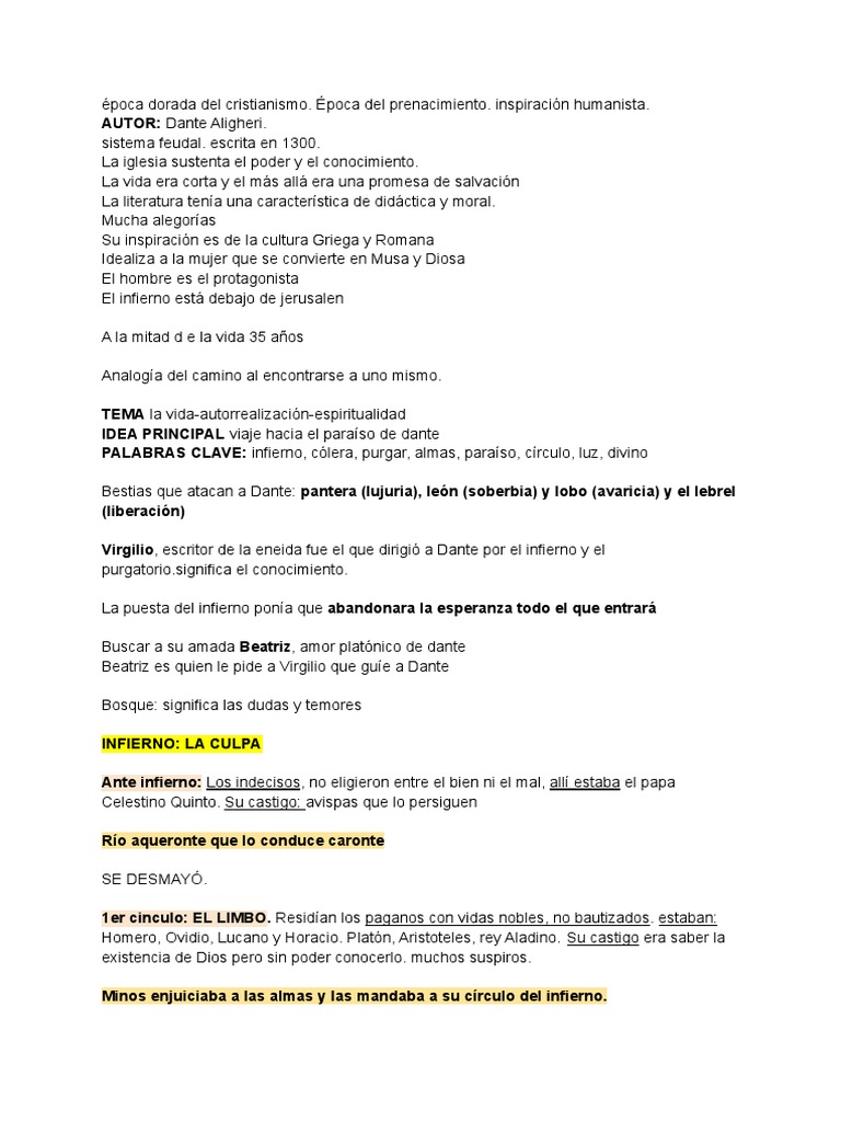 La Divina Comedia Pdf Divina Comedia Dante Alighieri