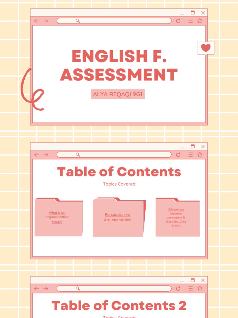 English F. Assessment | PDF | Argument | Essays