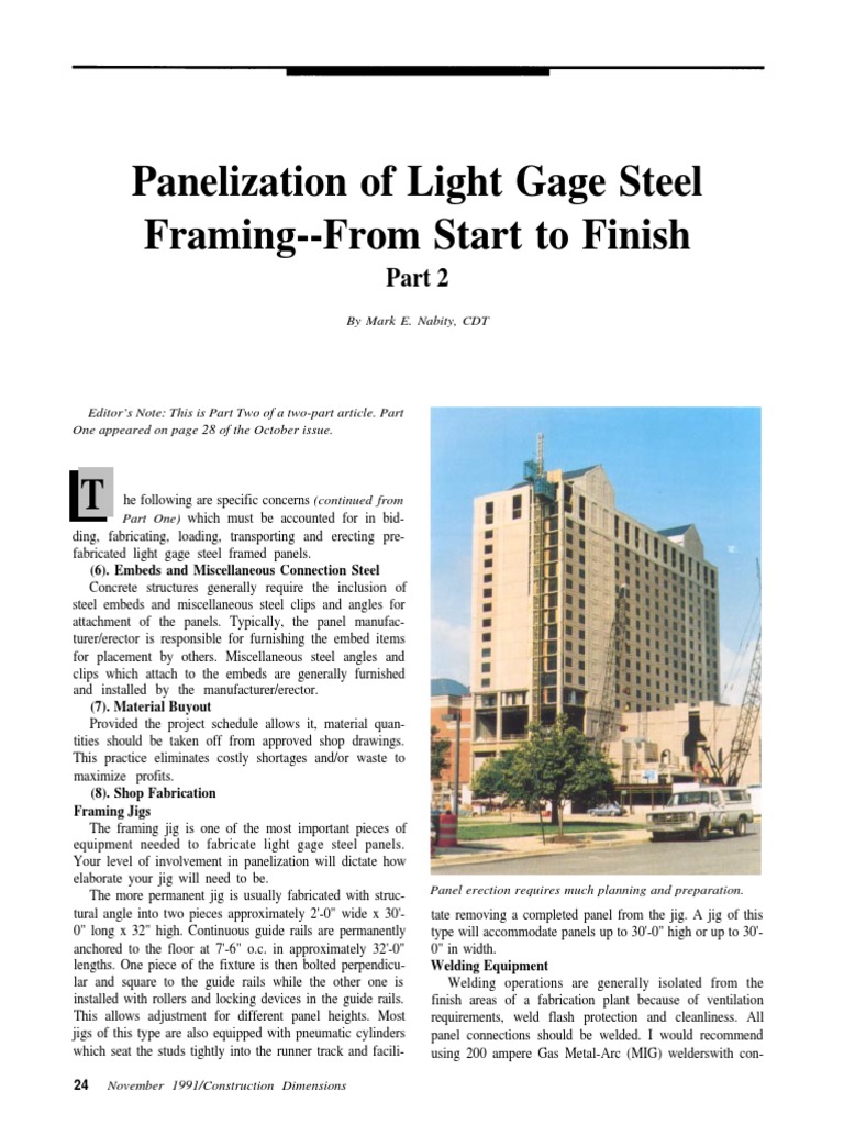 Panelization of Light Gage Steel Framing - From Start To Finish (Part 2 ...