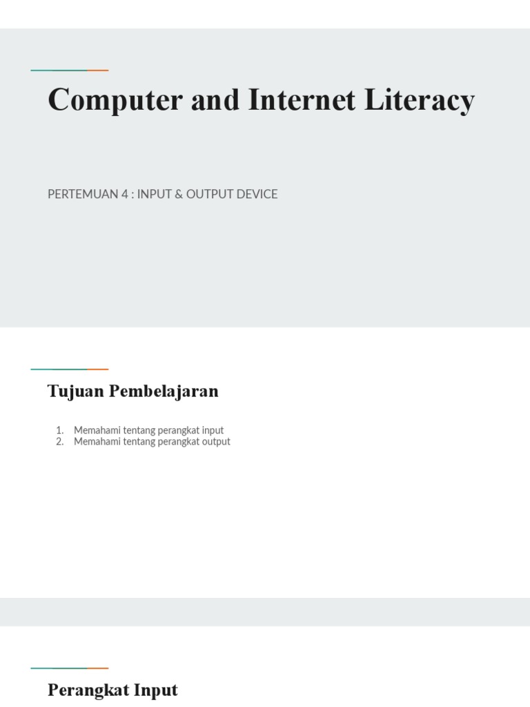 Computer Input Output Devices | PDF