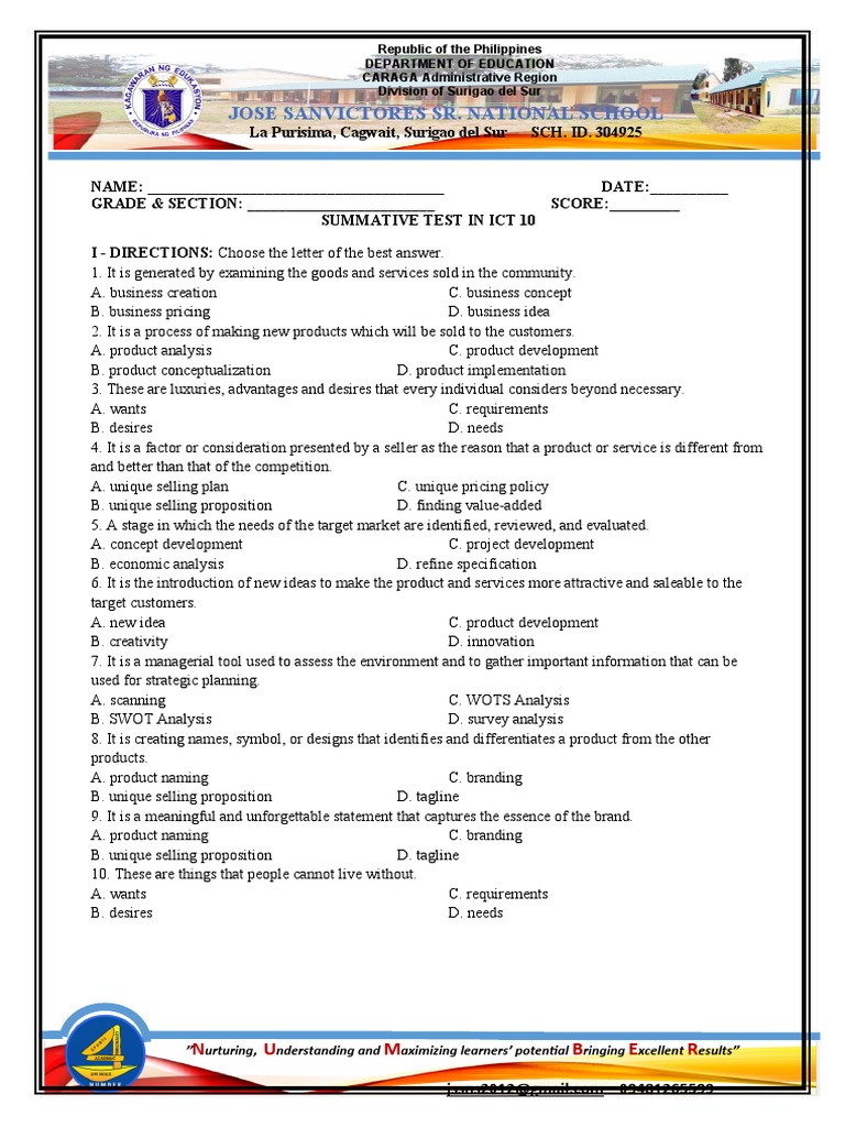 Summative ICT 10 | PDF | Educational Technology | Pricing