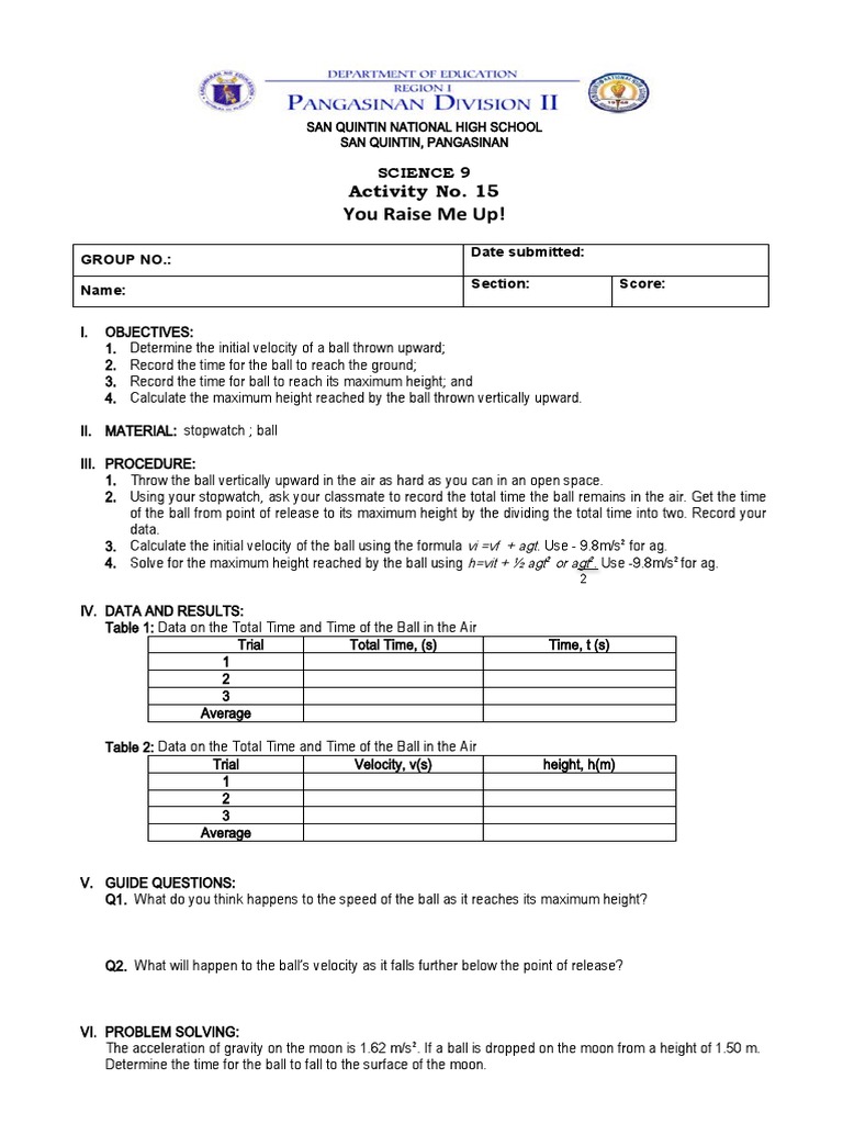 Activity No. 15 - You Raise Me Up | PDF
