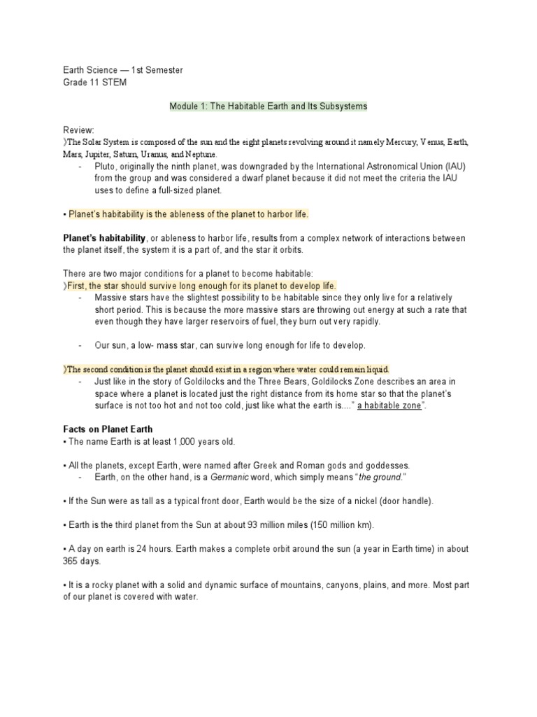 STEM11 - Earth Science Notes | Download Free PDF | Minerals | Igneous Rock