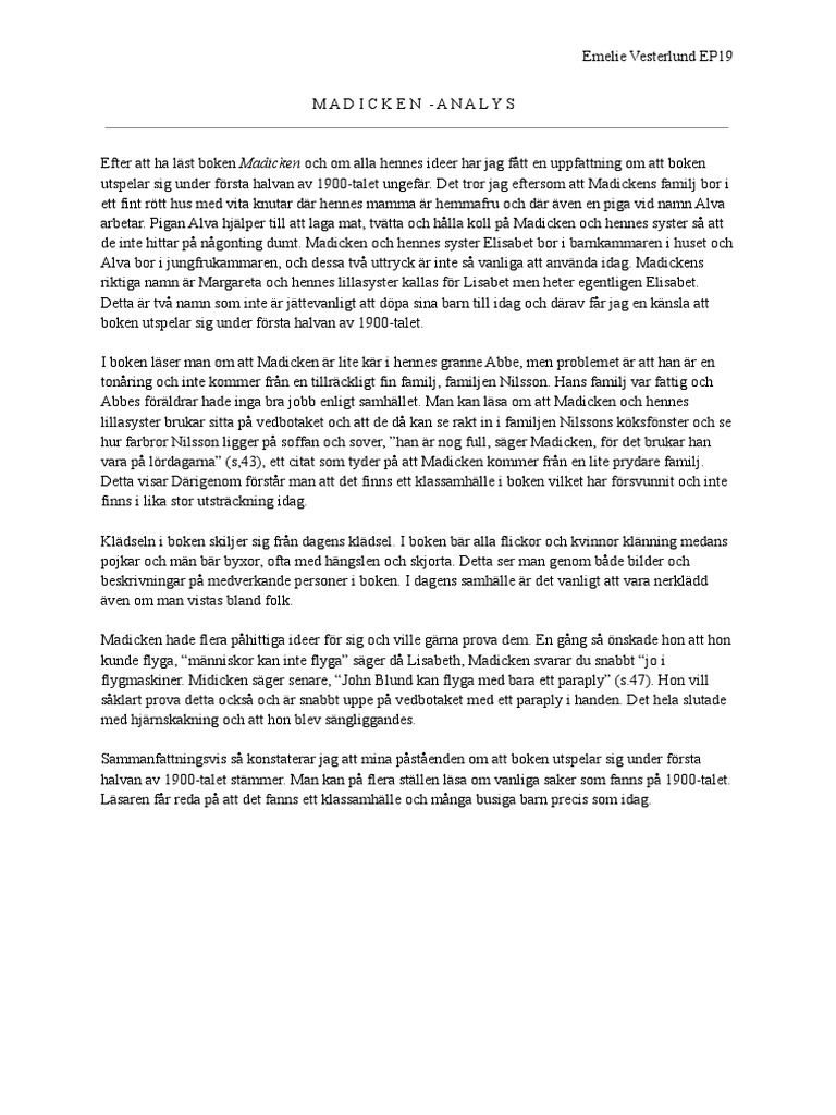 Analys, Astrid Lindgren - sv1 | PDF