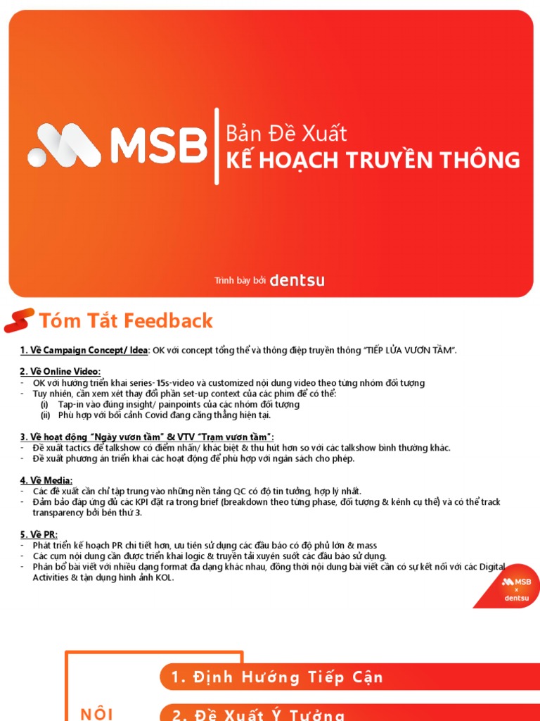 MSB Phase 2 - IMC Plan 2nd Proposal - Dentsu - 210609 | PDF