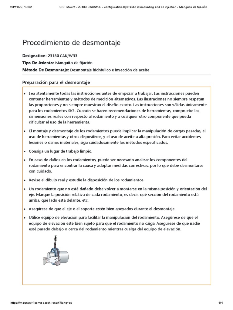 SKF Mount - 23180 CAK - W33 - Configuration - Hydraulic Dismounting and ...