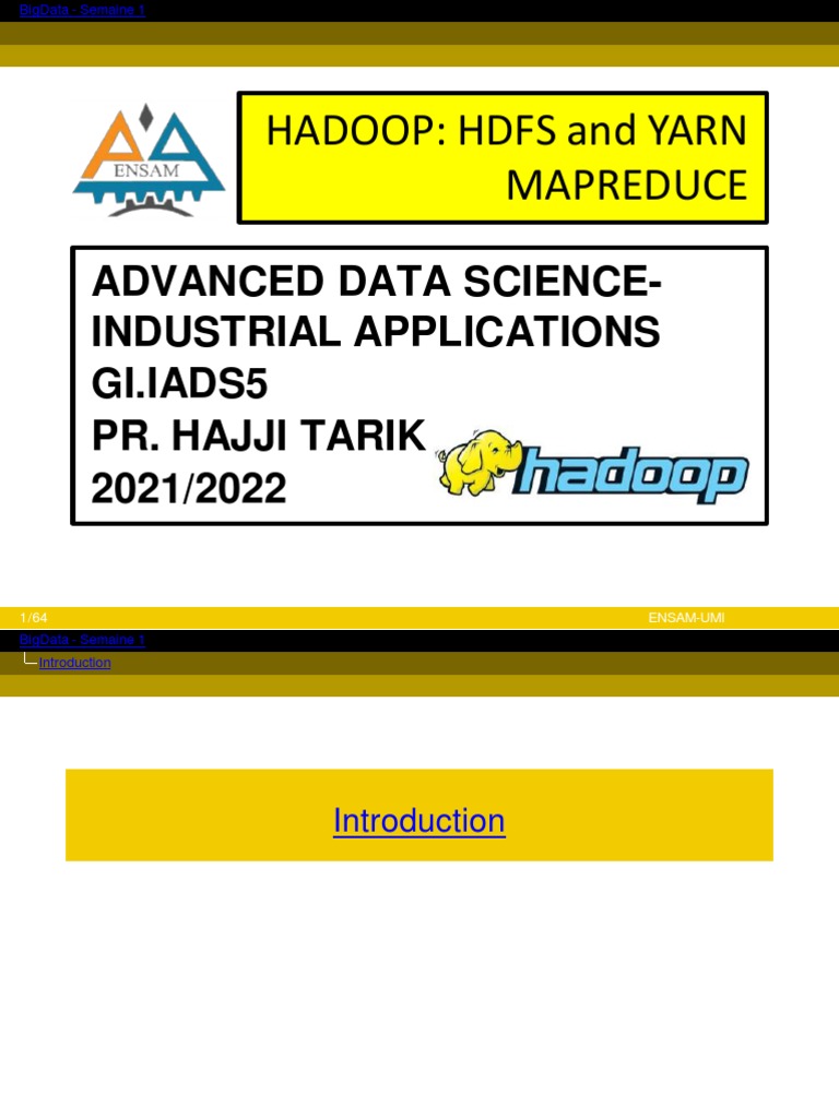 Hadoop Hdfs and Yarn Mapreduce | PDF | MapReduce | Apache Hadoop Hadoop Hdfs and Yarn Mapreduce | PDF | MapReduce | Apache Hadoop