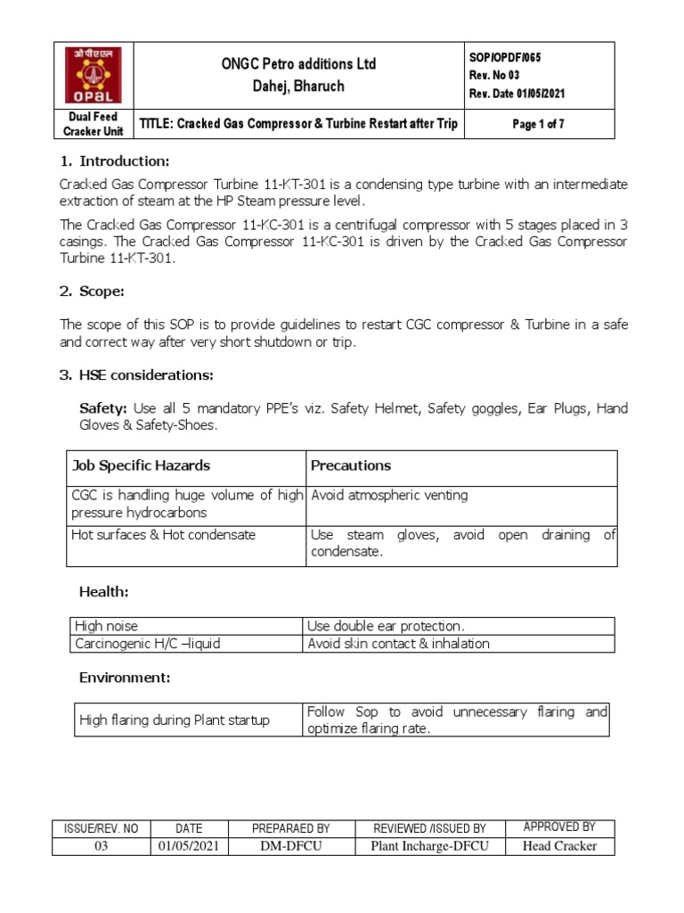 Cracked Gas Compressor | PDF | Pump | Cracking (Chemistry)