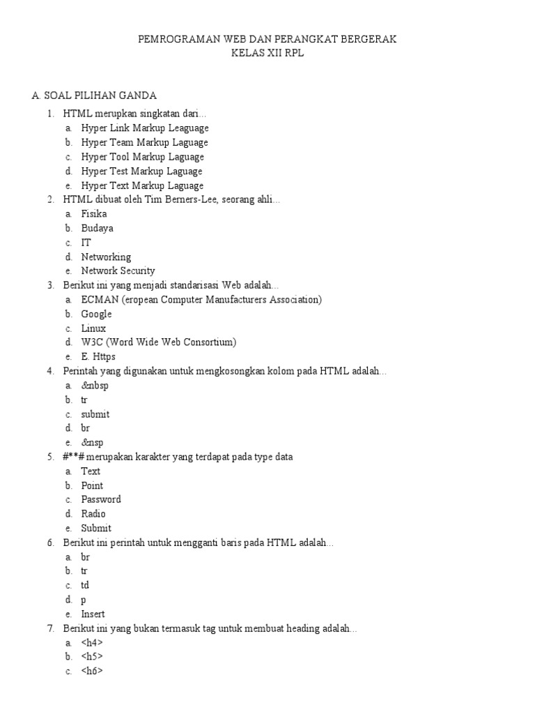 Dasar-Dasar Pemrograman HTML dan CSS | PDF
