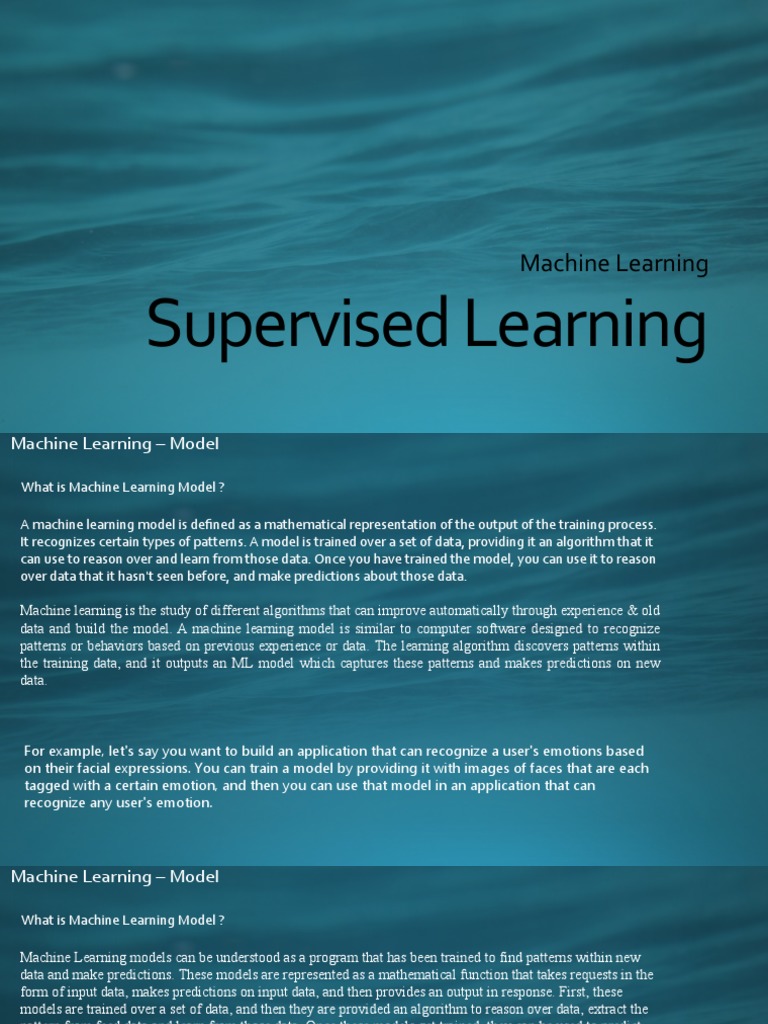 02 ML Supervised Learning | PDF | Machine Learning | Regression Analysis