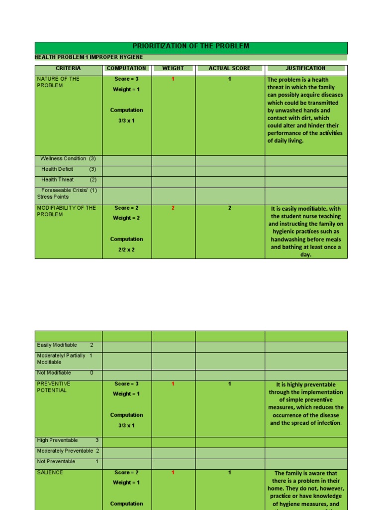 Health Problem Prioritization Analysis | PDF | Hygiene | Hand Washing