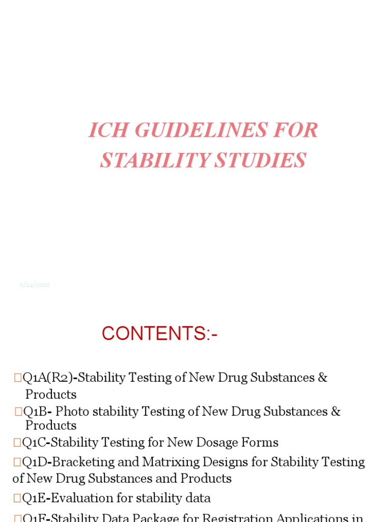 ICH Stability Testing Guidelines | PDF | Shelf Life | Ultraviolet