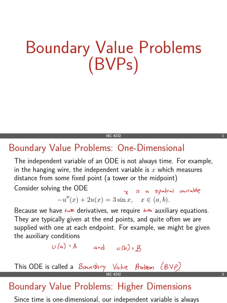 Boundary Value Problems (BVPS) | Download Free PDF | Ordinary Differential Equation | Boundary ...