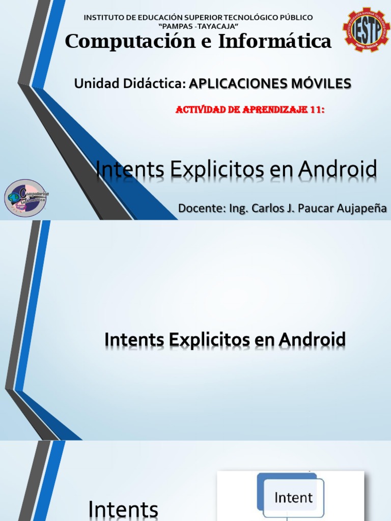 AA 11 - AM - Intents Explicitos | PDF | Aplicación movil | Software de la aplicacion