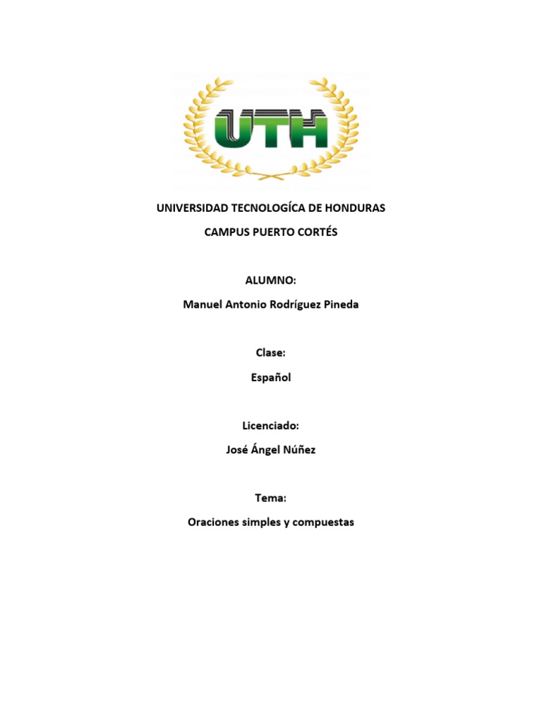 Oraciones Simples y Compuestas | PDF | Oración (Lingüística ...